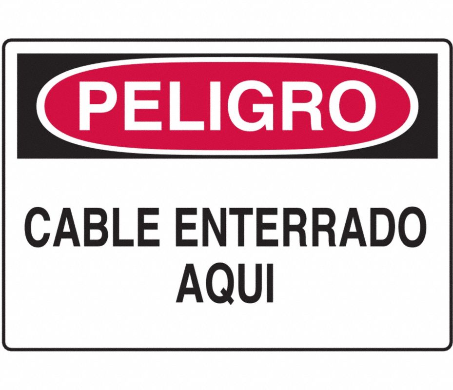 BRADY Letrero de Peligro, Material Aluminio, Altura 10", Ancho 14 ...
