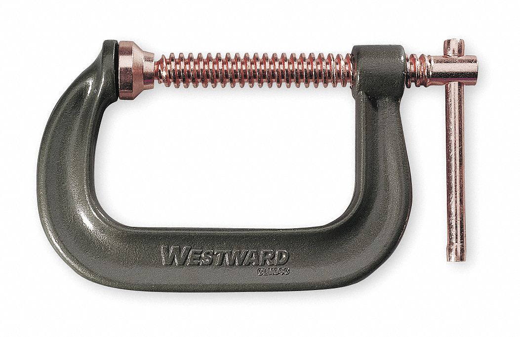 Regular Duty Forged Steel C-Clamp, 4 in Max. Opening, 3 1/4 in Throat ...