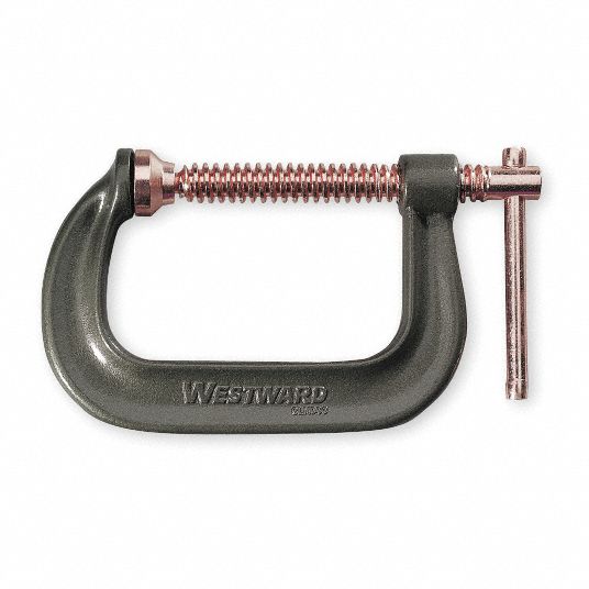 Regular Duty Forged Steel C-Clamp, 4 in Max. Opening, 3 1/4 in Throat ...