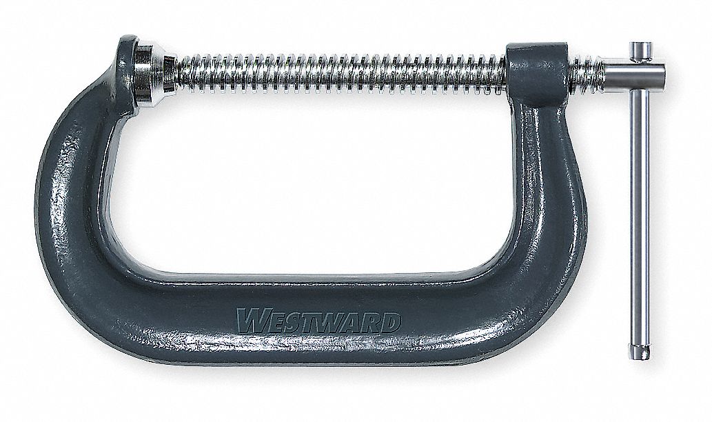 Regular Duty Forged Steel C-Clamp, 10 in Max. Opening, 6 in Throat ...