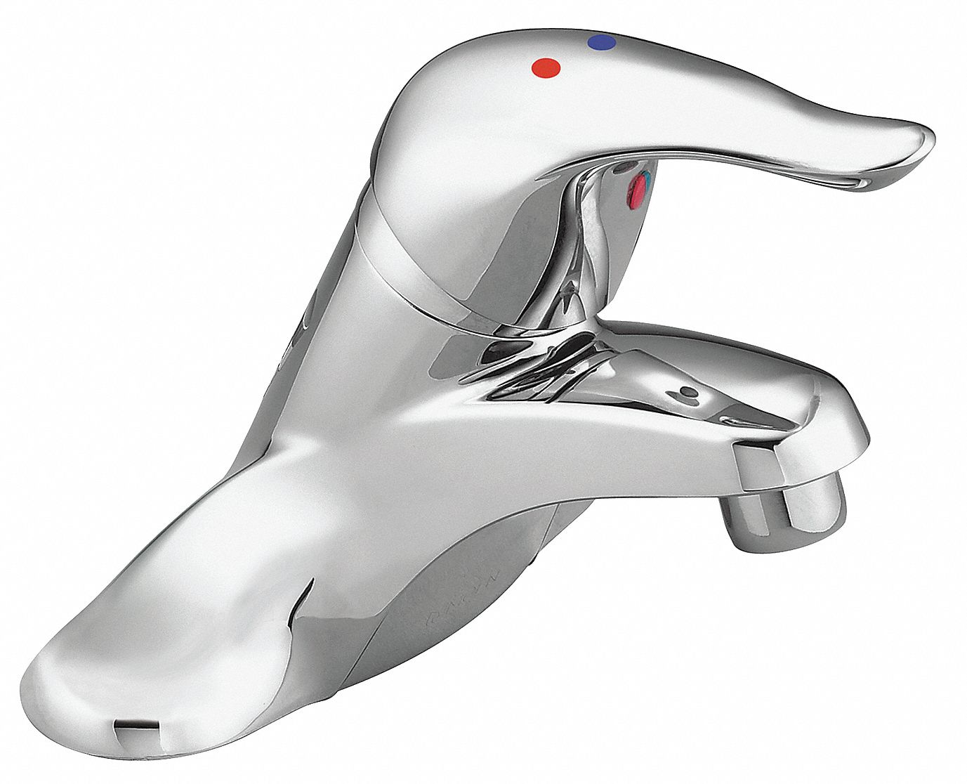 Chrome, Straight, Bathroom Sink Faucet, Manual Faucet Activation, 1.50 ...