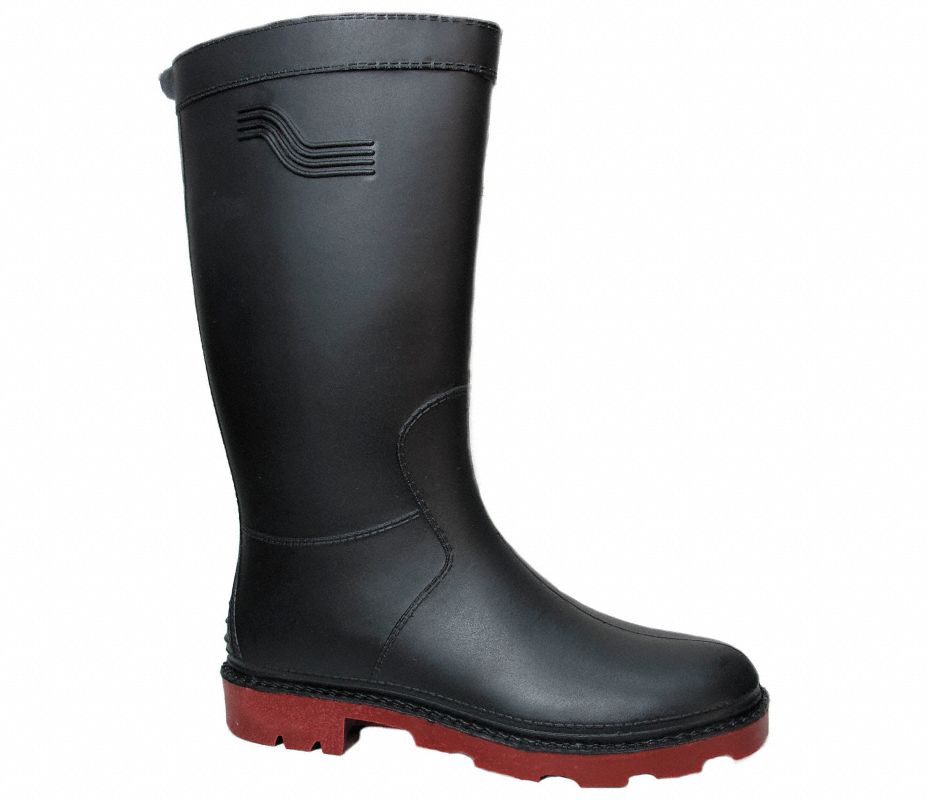 PREMIUM PRO RUBBER Botas de PVC Mujer Talla 3 Negro/Rojo - Botas de ...