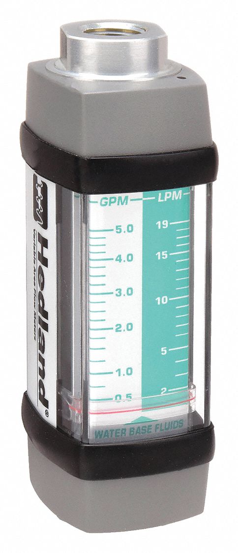 HEDLAND, Water-Based Fluid Meter, Scale, Mechanical Flowmeter - 4NMY9 ...