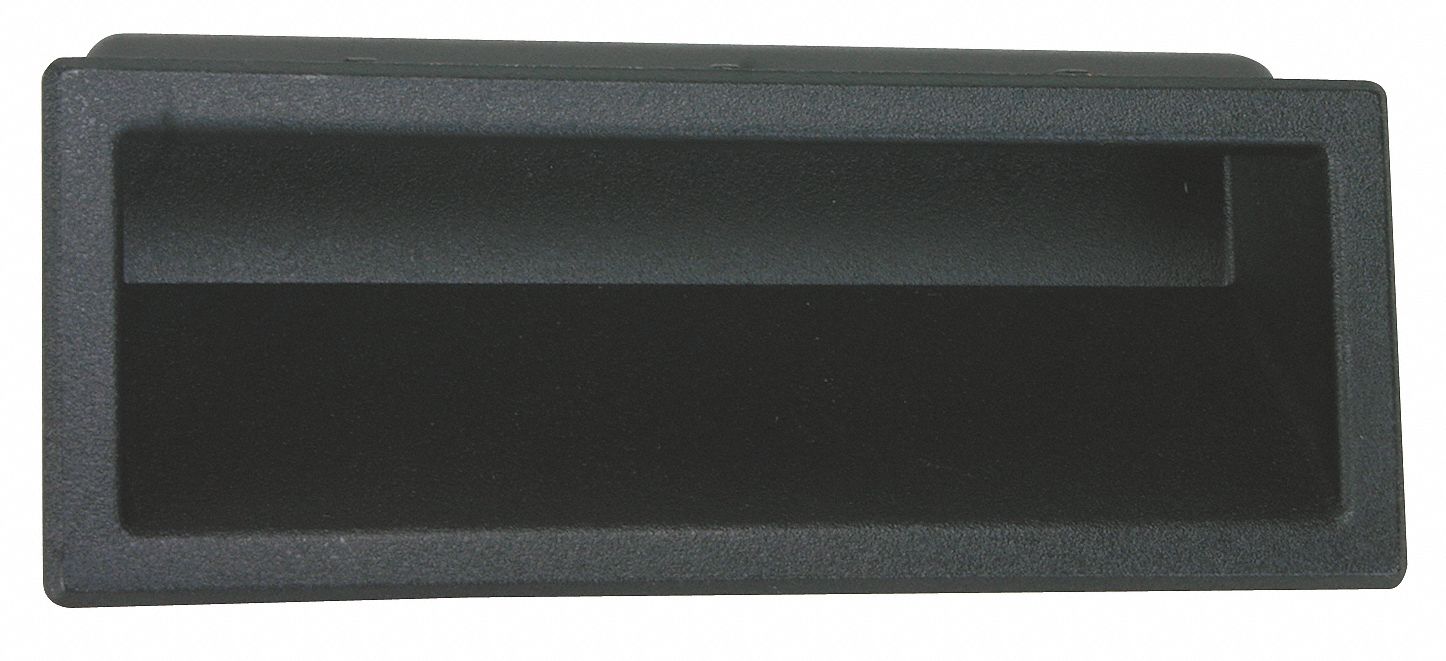 GRAINGER APPROVED Recessed Pull Handle, Thermoplastic, Matte, Snap-In ...