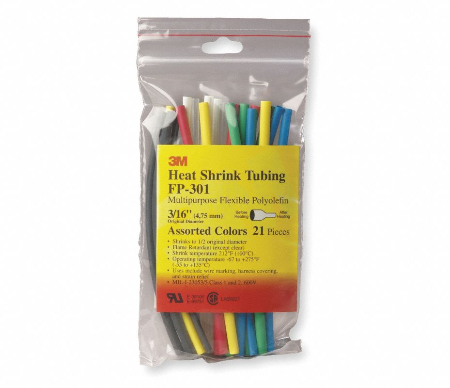 3M Kit de Tubo Termorretráctil, Pared Delgada, Flexible, Poliolefina ...