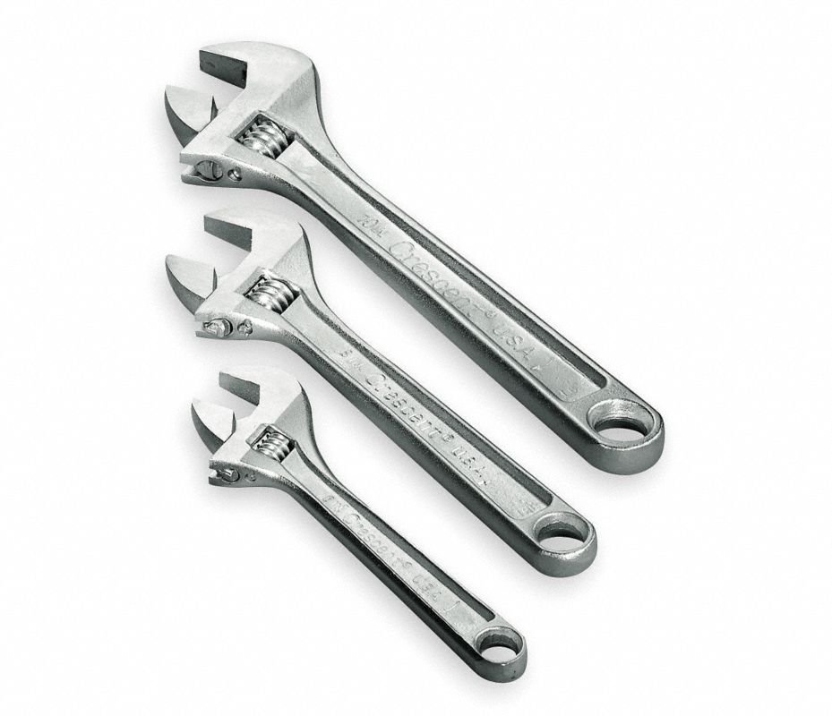 CRESCENT Juego de Llaves Ajustables piezas 6, 8, 10" Aleación de Acero ...