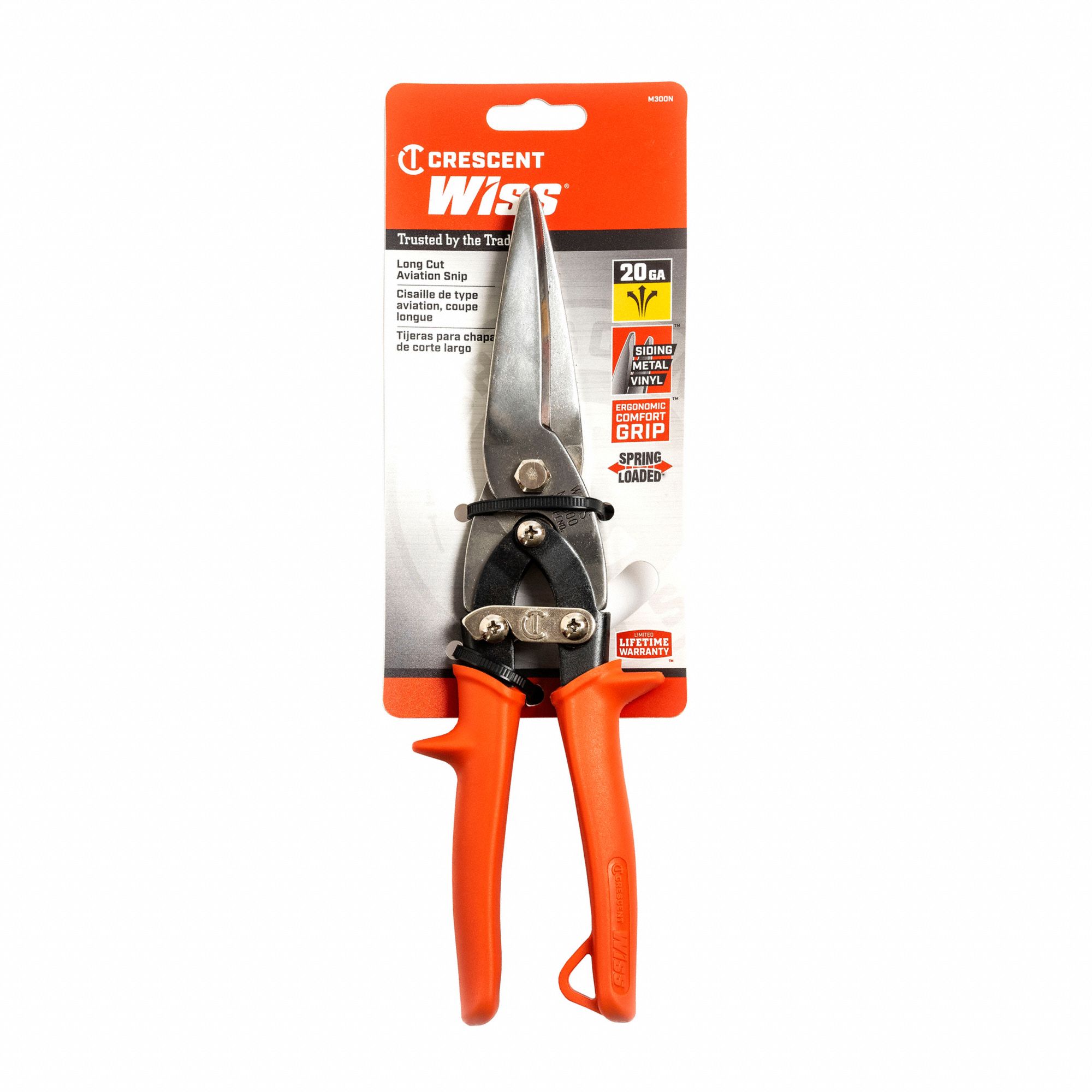 CRESCENT WISS Aviation Snip: Straight, 10 1/2 in Overall Lg, 3 in ...