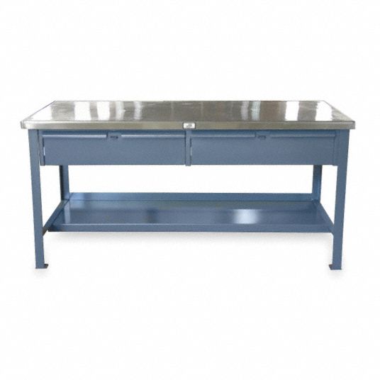 STRONG HOLD, Fixed Ht, Stainless Steel, Workbench - 4NWF1|T7236-2DB ...