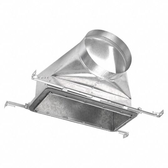 90° Boot Boot, 8 in Dia. 8 in H x 8 in W Collar Size, Vent Boot Hanger ...