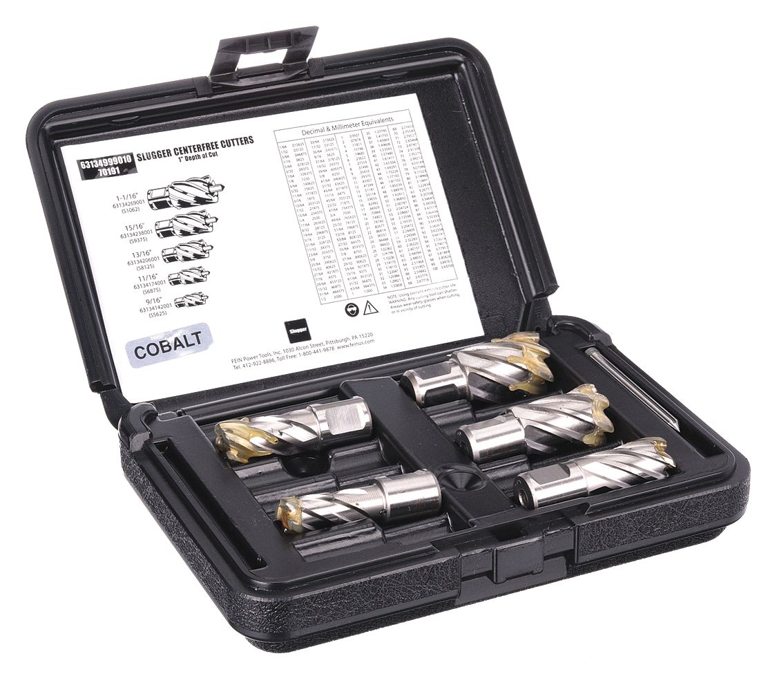 JANCY ANNULAR CUTTER SET, 1 IN MAX CUTTING DEPTH, PILOT PIN INCLUDED ...