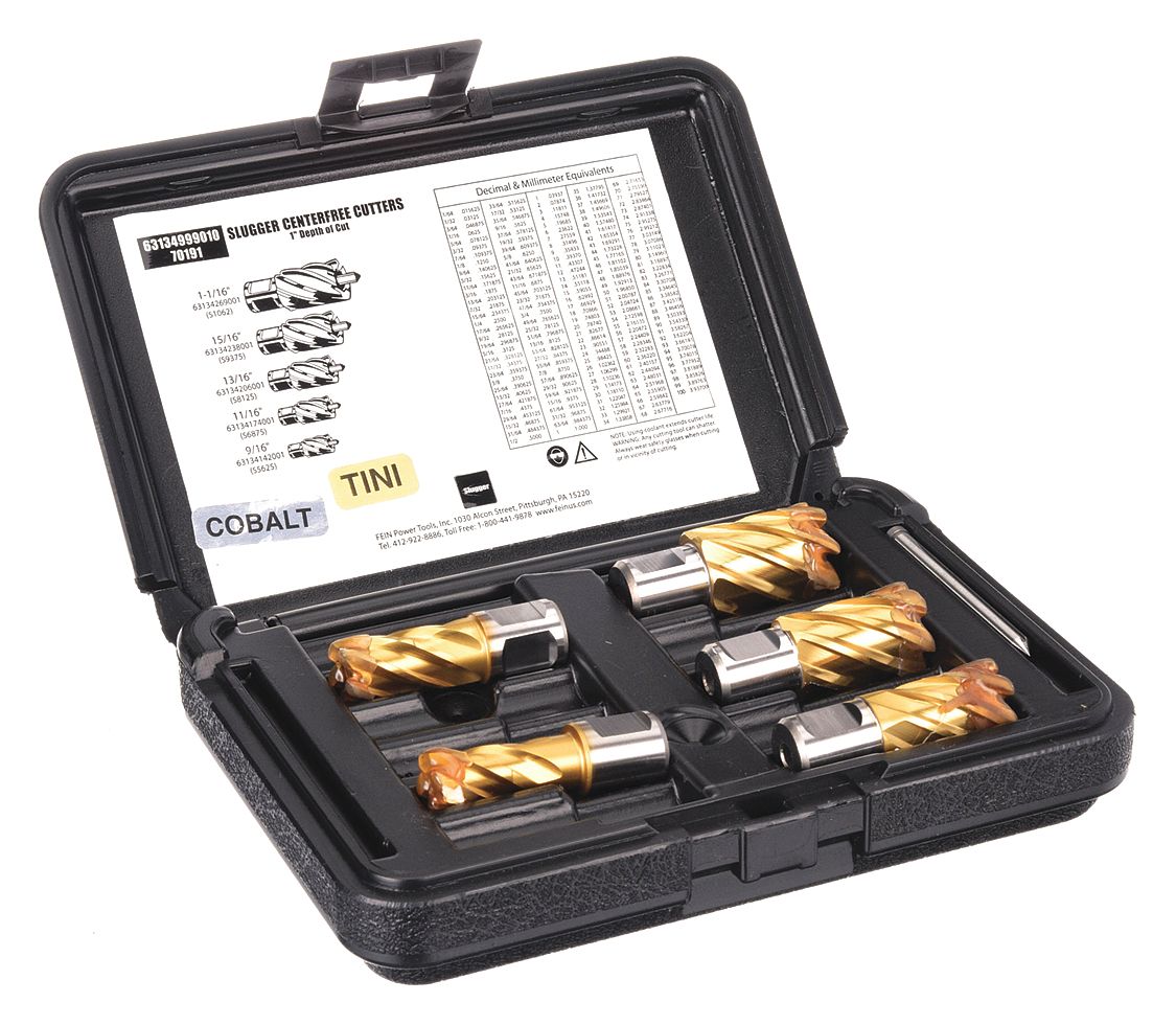 JANCY ANNULAR CUTTER SET, 1 IN MAX CUTTING DEPTH, PILOT PIN INCLUDED ...