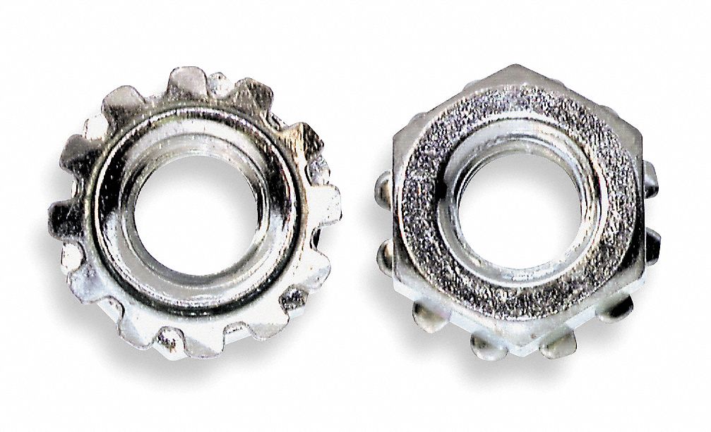 Lock Nut, PK 100 - Grainger