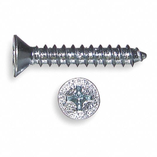 Sheet Metal Screw, PK 100 - Grainger