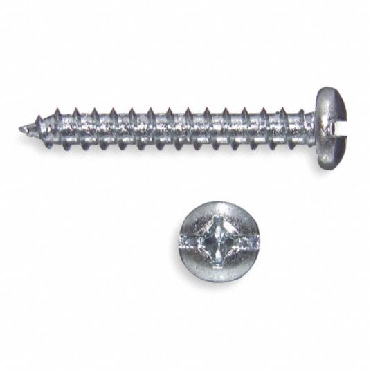 Sheet Metal Screw, PK 100 - Grainger