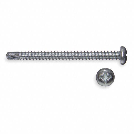 Self Drilling Screw, PK 100 - Grainger