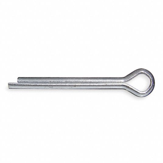 Cotter Pin, Stainless Steel, Zinc, 1/16 in Pin Dia., 3/4 in Fastener ...