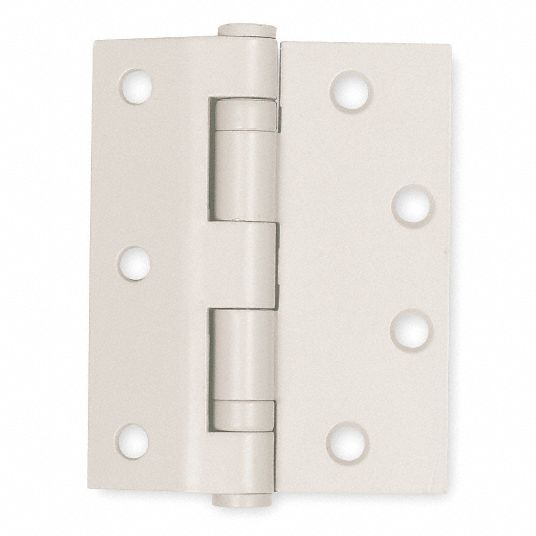 4 1/2 in x 3 1/2 in Butt Hinge with Beige Prime Coat Finish, Half ...