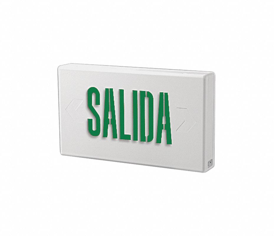 SURE-LITES Letrero de Salida, Núm. de Caras 2, LED, Color de las Letras ...