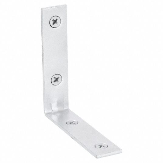 Steel, 3 in Ht, Corner Brace - 4PB63|4PB63 - Grainger