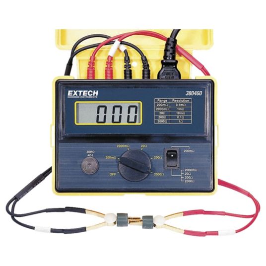 EXTECH, 2 kiloohm Max Insulation Resist, 200 microohm Min Insulation ...