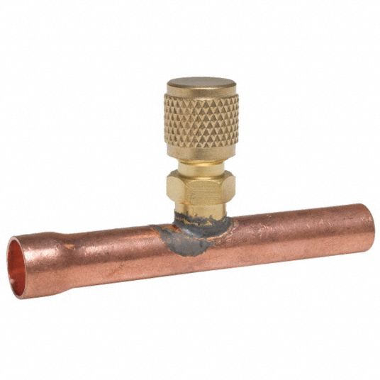 Access 1/4 in Male SAE Right-Hand, Line 3/8 in Swage, Access Valve Tee ...