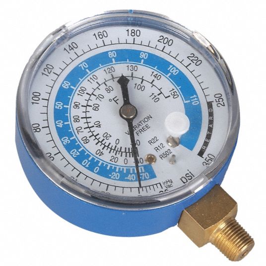 DAYTON, Low Side Gauge, 0 psi to 350 psi, Low Side Gauge - 4PDJ9|4PDJ9 ...