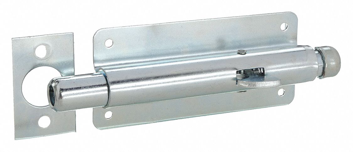 Foot-Operated Bolt, Zinc, Door Bolt - 4PE10|4PE10 - Grainger