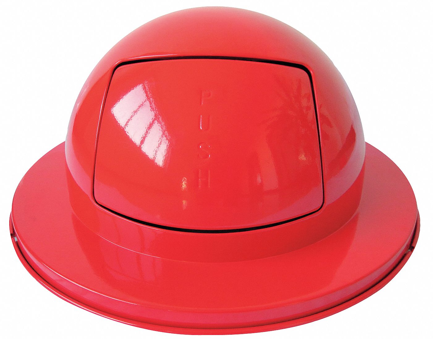 Trash Can Top, Dome, Red - Grainger