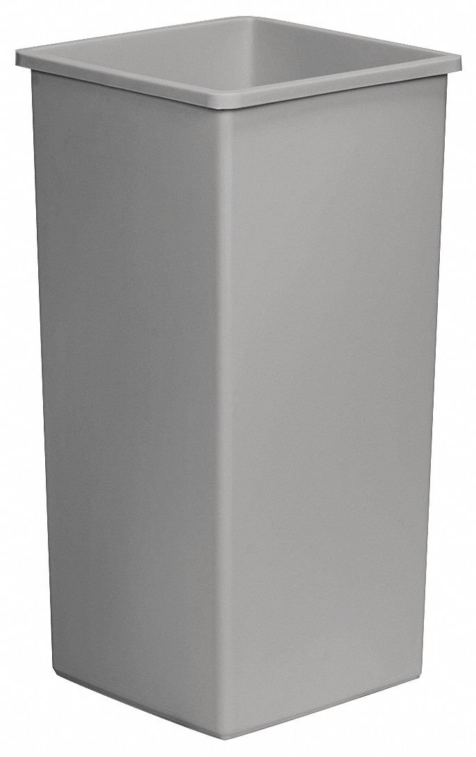 TOUGH GUY, Square, Gray, Rigid Liner - 4PGH6|4PGH6 - Grainger