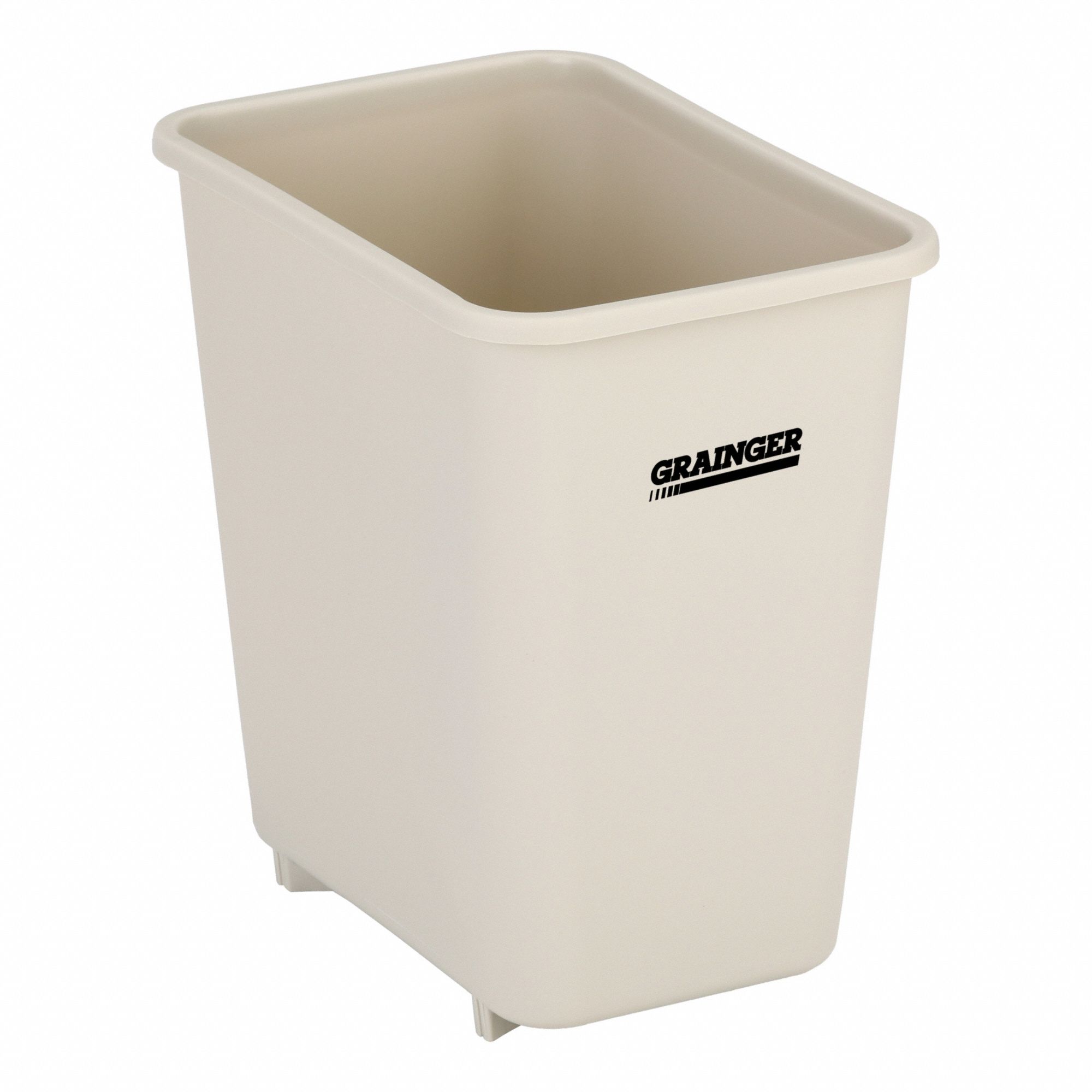 GRAINGER, Rectangular, Tan, Trash Can - 4PGN1|4PGN1 - Grainger