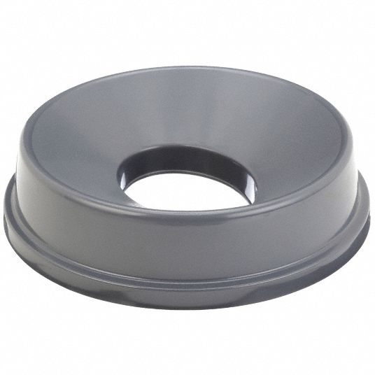 GRAINGER, Round, Gray, Trash Can Top - 4PGP6|4PGP6 - Grainger
