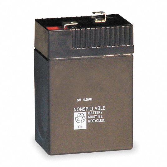 LITHONIA LIGHTING Battery: Sealed Lead Acid, 6 V Volt, 4 Ah Battery ...