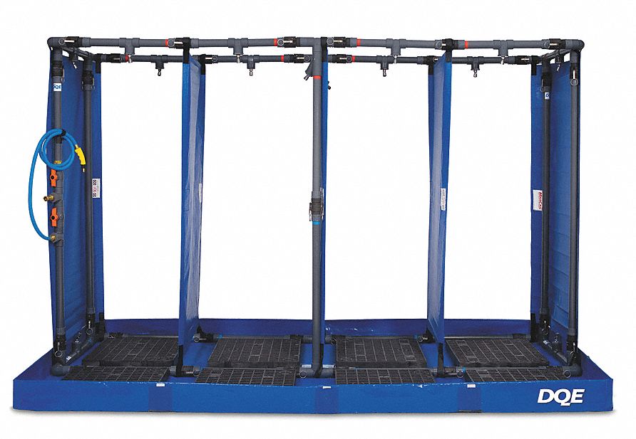 DQE Decontamination Shower, 120 in Length, 36 in Width, 84 in Height, 1 ...