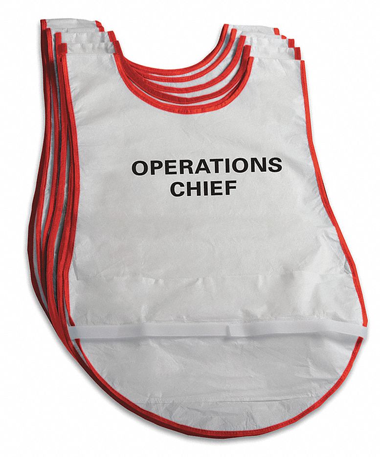 DQE Hospital Incident Command Vests: White, Polypropylene, Universal ...