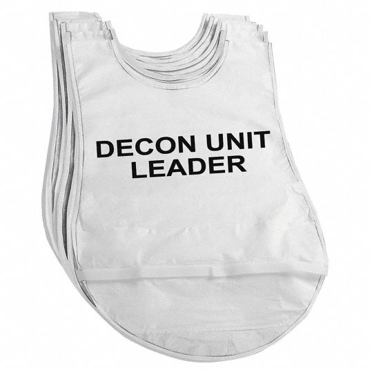 DQE, White, Polypropylene, Decon Team Disposable Vest - 4PHW3|IC1400 ...