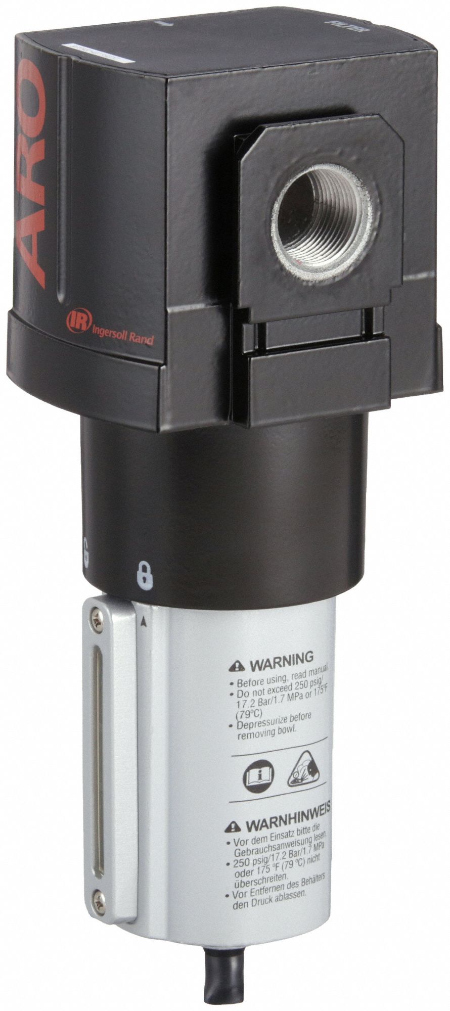 ARO Compressed Air Filter: Particulate, 3/4 in NPT, 5 micron, 288 cfm ...