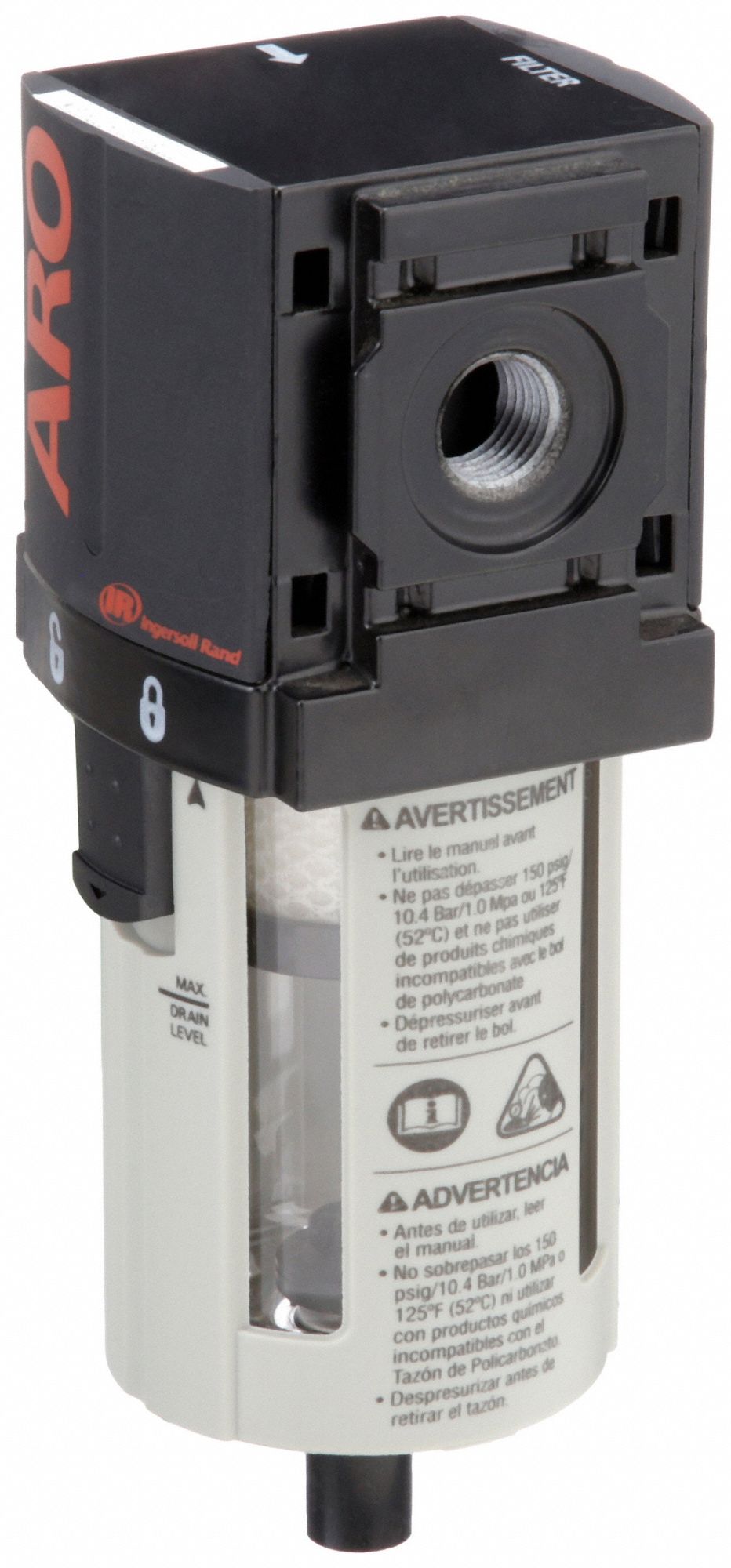 ARO Pneumatic Oil Filter: Coalescing, 1/4 in NPT, 0.3 micron, 73 cfm ...