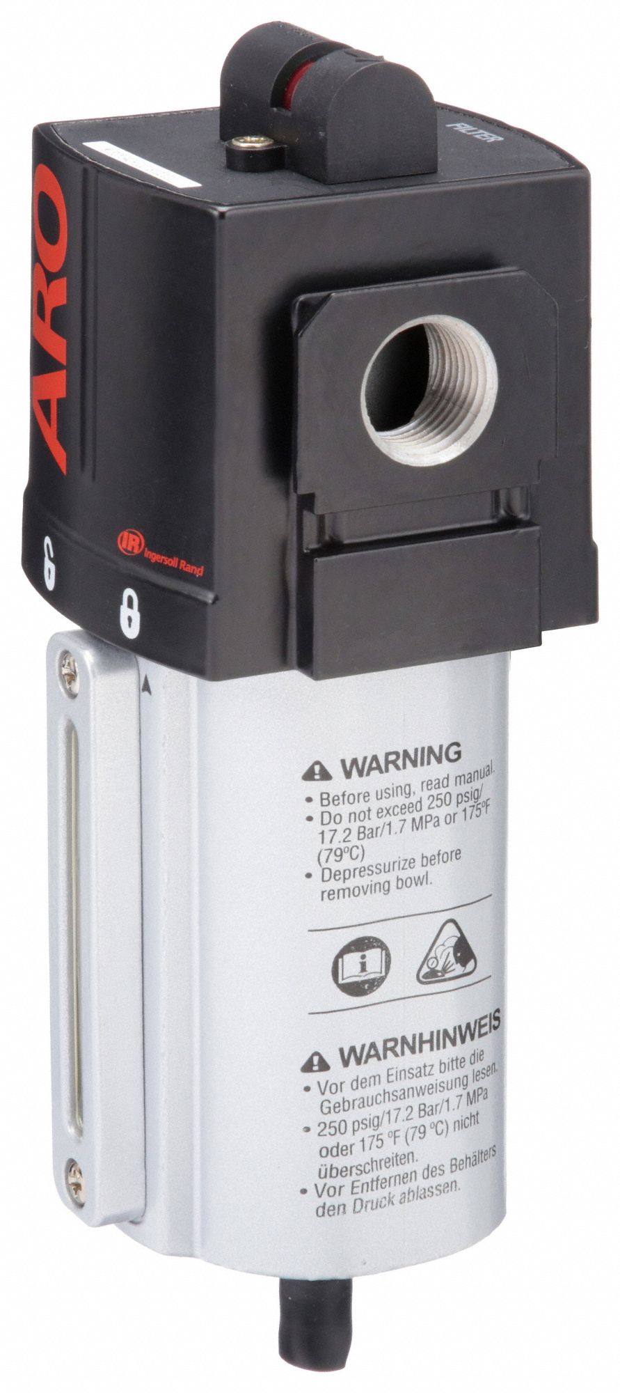 ARO Pneumatic Oil Filter: Coalescing, 1/2 in NPT, 0.3 micron, 197 cfm ...