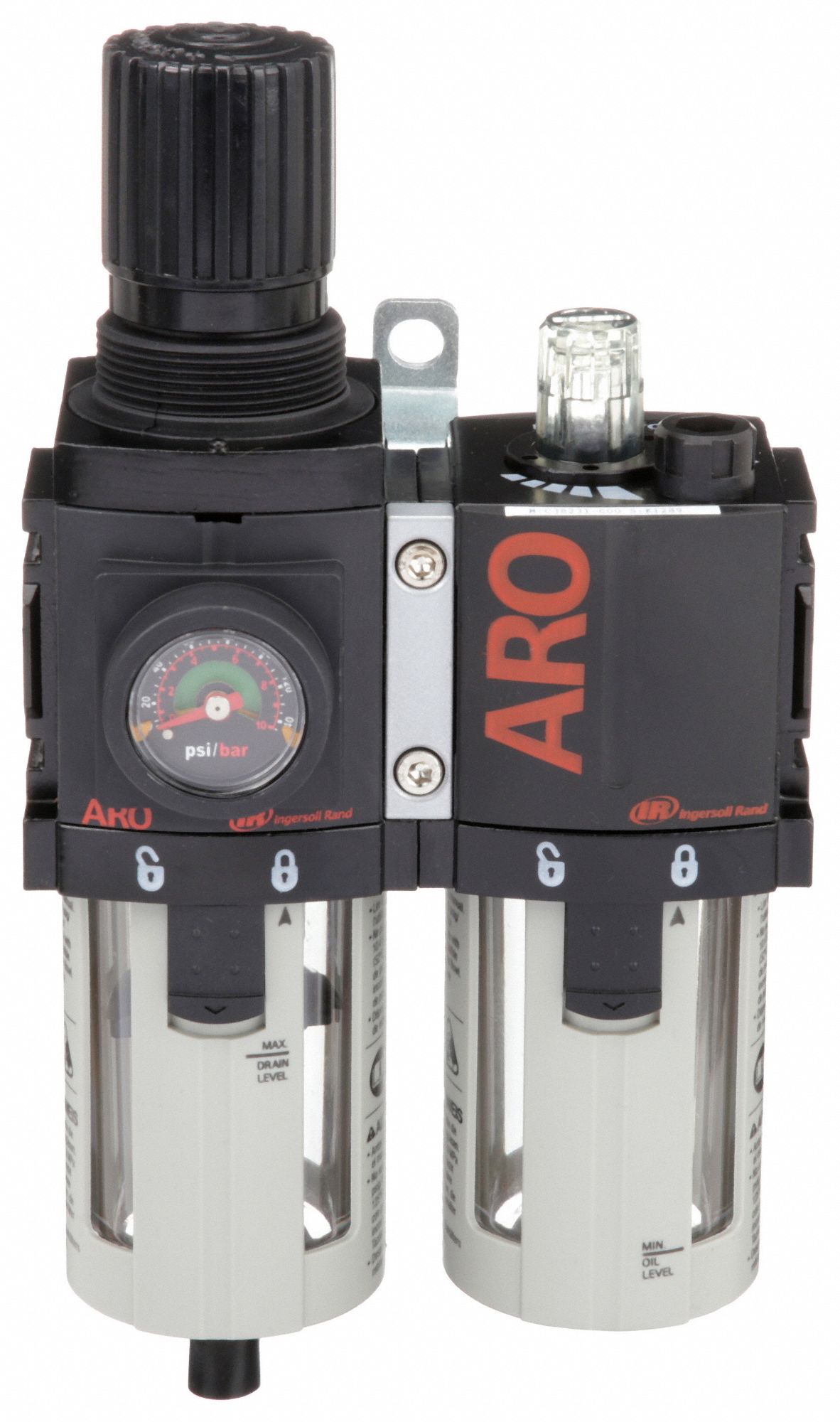 ARO, 3/8 in NPT, 71 cfm, Filter/Regulator/Lubricator - 4PJL6|C38231-600 ...