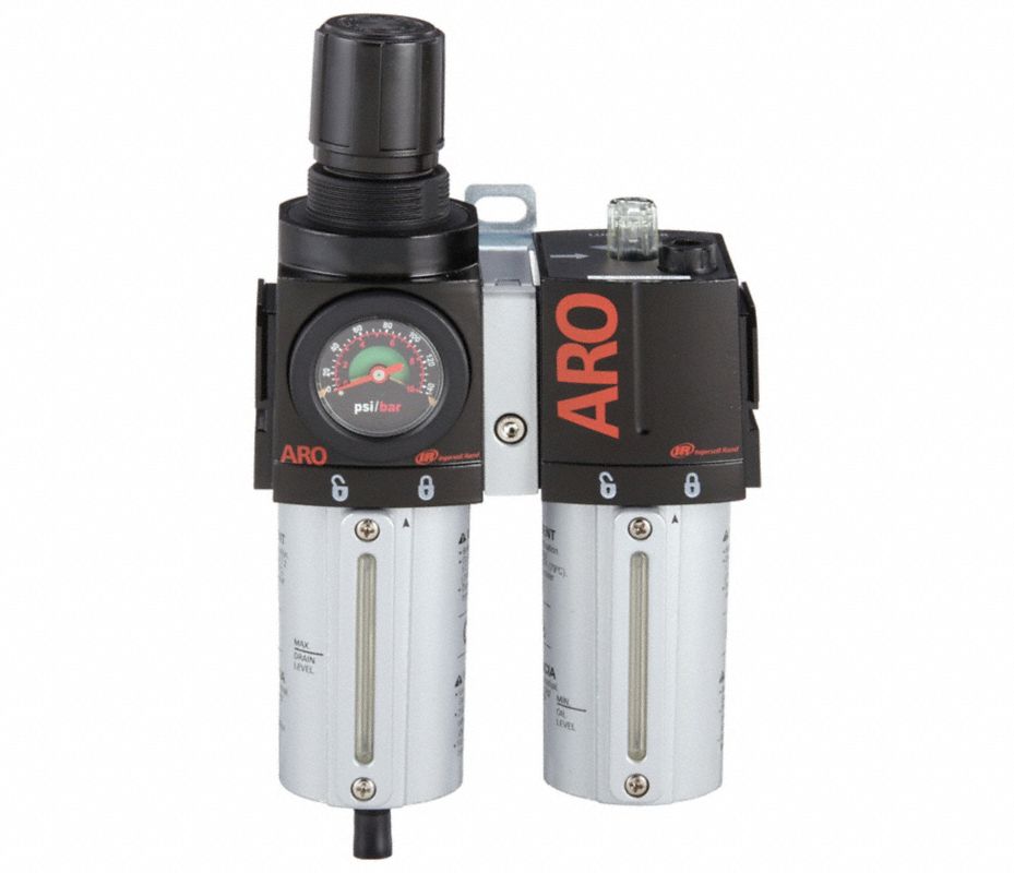 ARO Filtro/Regulador/Lubricador, 1/2" NPT, Rango de Ajuste 0 a 140 psi - 4PJN4 | C38341-610 ...