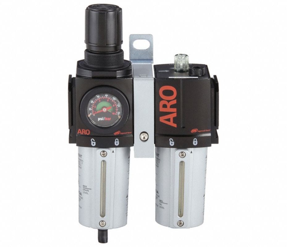 ARO Filtro/Regulador/Lubricador, 3/4" NPT, Rango de Ajuste 0 a 140 psi - 4PJN5 | C38351-610 ...