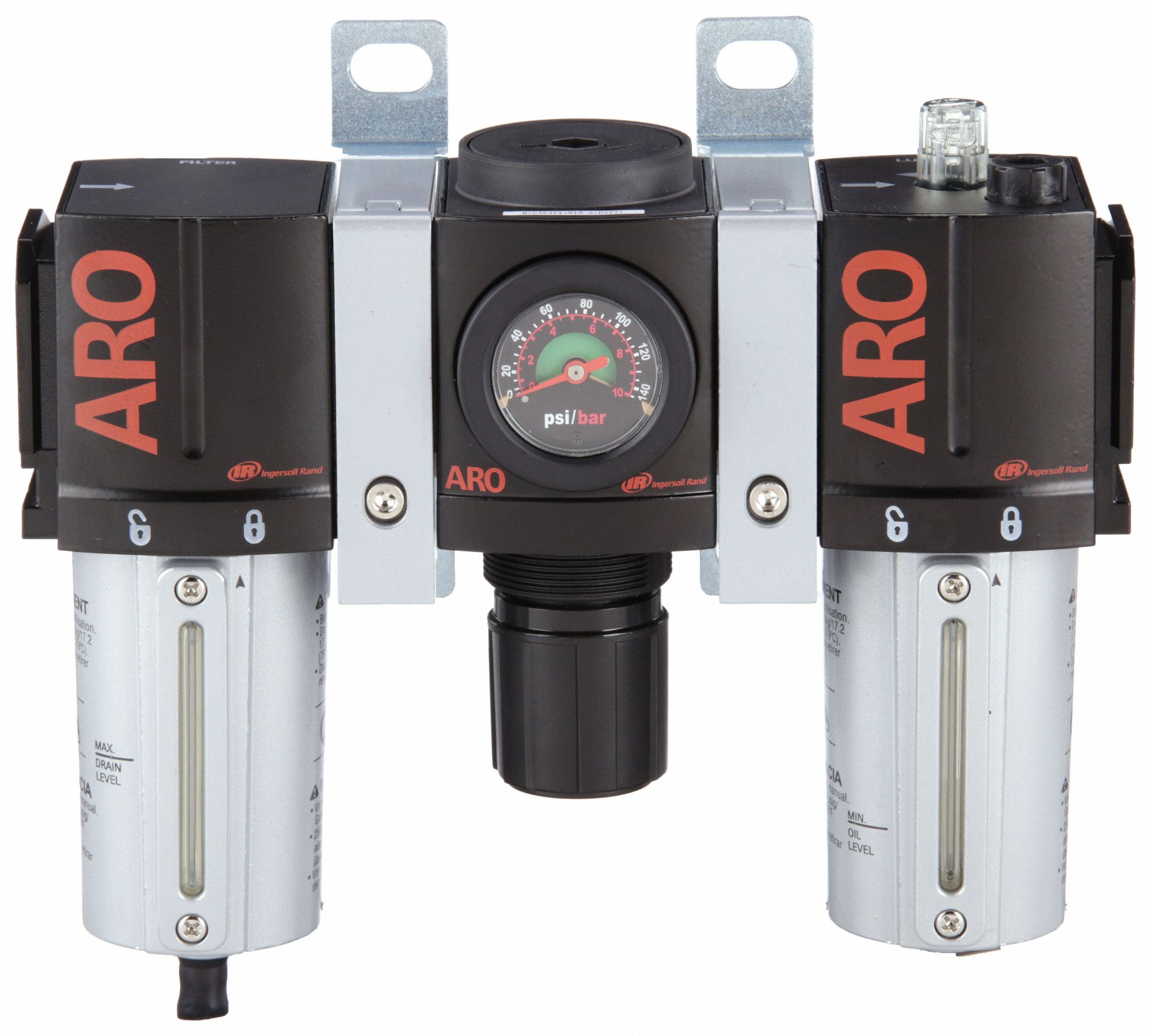 ARO, 3/4 in NPT, 171 cfm, Filter/Regulator/Lubricator - 4PJP7|C38351 ...