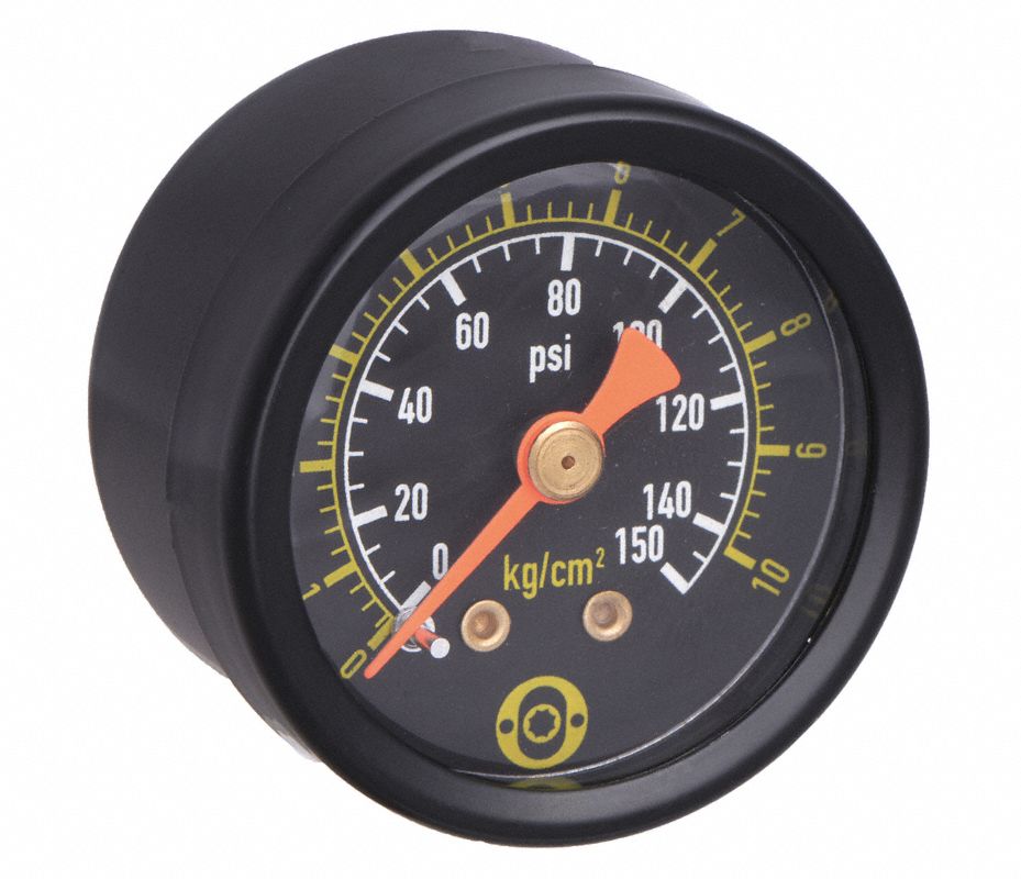 ARO Manómetro, Caratula de 1-1/2", Conexión 1/8" MNPT, Rango Primario 0 ...