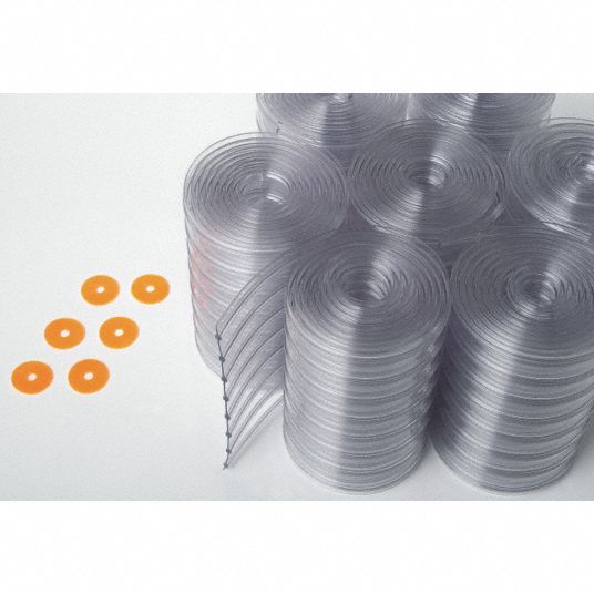 8 in Strip Wd, PVC, Replacement Vinyl Strip - 4PLT6|477503 - Grainger