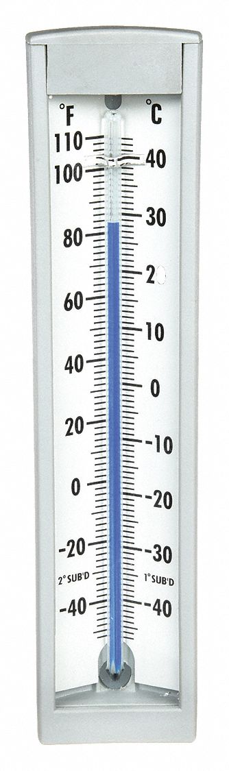 Industrial Glass Thermometer, Compact Industrial Thermometer - 4PRU4 ...