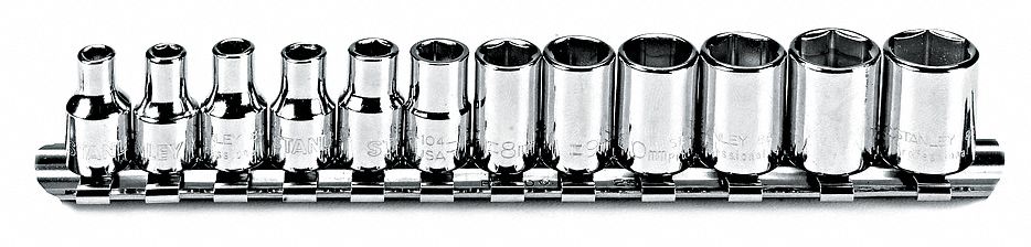 Socket Set 1/4dr-12pc - Grainger