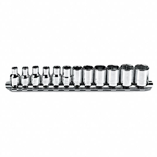Socket Set 1/4dr-12pc - Grainger