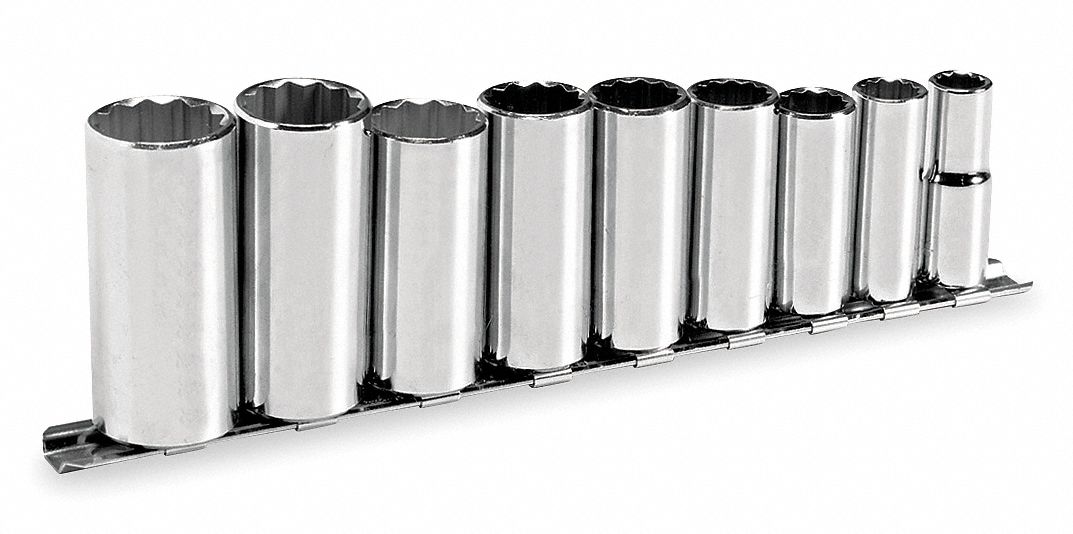 Socket Set,9 Pieces - Grainger