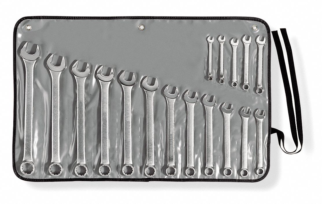 Combination Wrench Set, Satin - Grainger