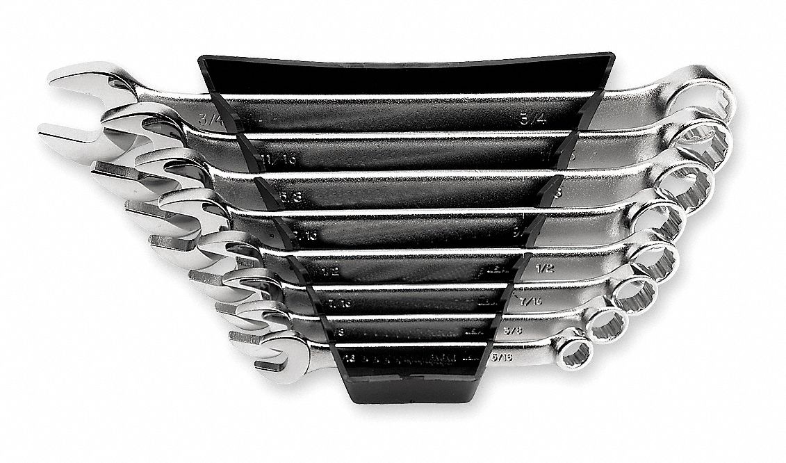 Combination Wrench Set, Satin - Grainger
